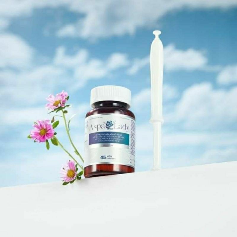 Bộ đôi Aspa lady chính hãng (hộp viên uống 45vien + hộp gel 7cây ...