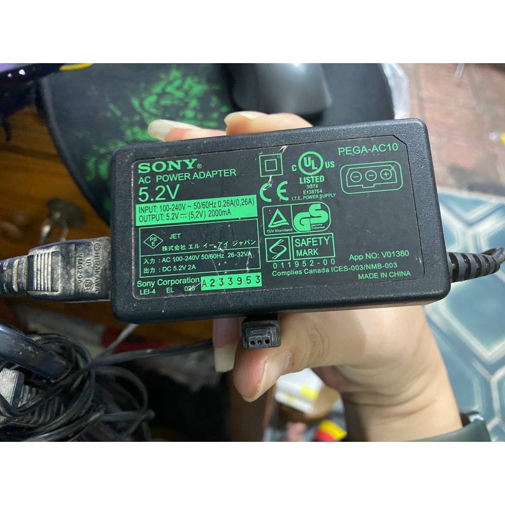 🌟 XỊN CŨ 🌟 BỘ Adapter nguồn sony 5.2V 2000ma 2A PEGA-AC10 Sony peg-sj20 ...