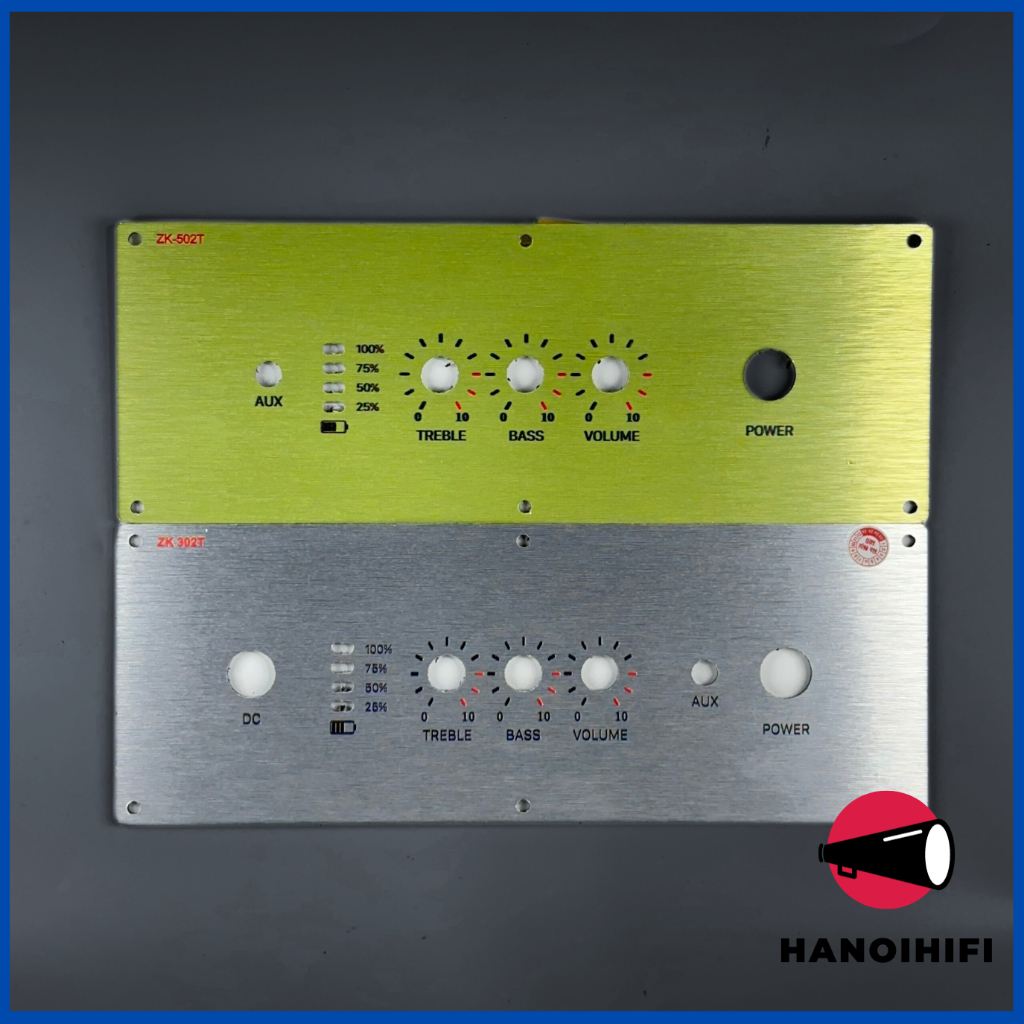 Mặt control ALU xước cho mạch Whuzhi audio ZK-502T,ZK-302T,ZK-152, KRC ...