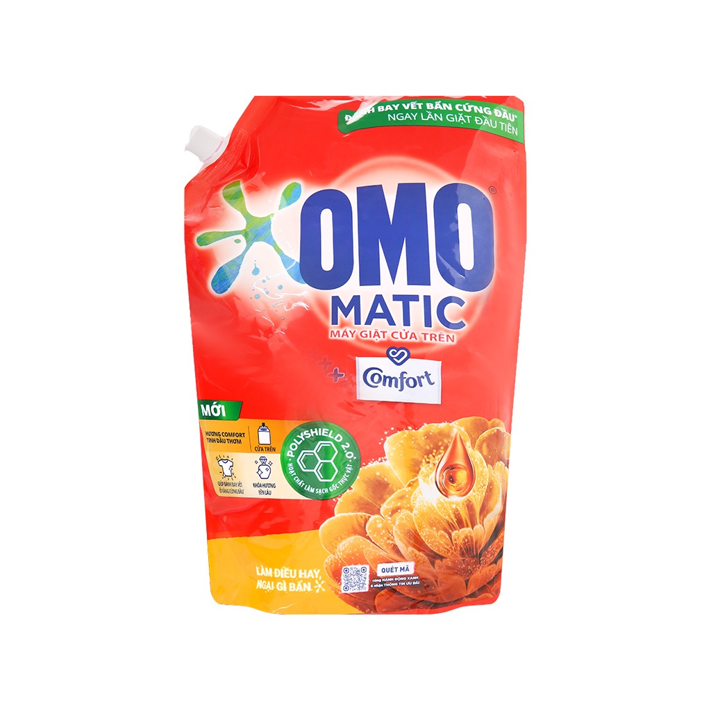Nước Giặt OMO Matic Comfort Tinh dầu thơm Cửa trên 1,8kg | Shopee Việt Nam