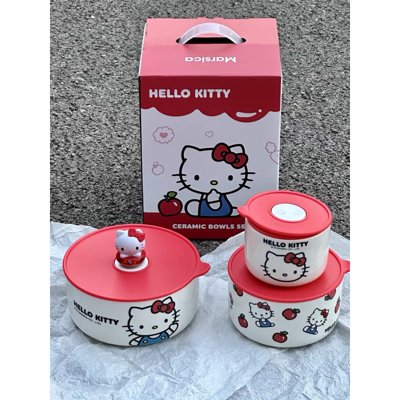 [ CHÍNH HÃNG ] Bộ hộp đựng cơm , lưu trữ thức ăn chất liệu gốm sứ Hello ...