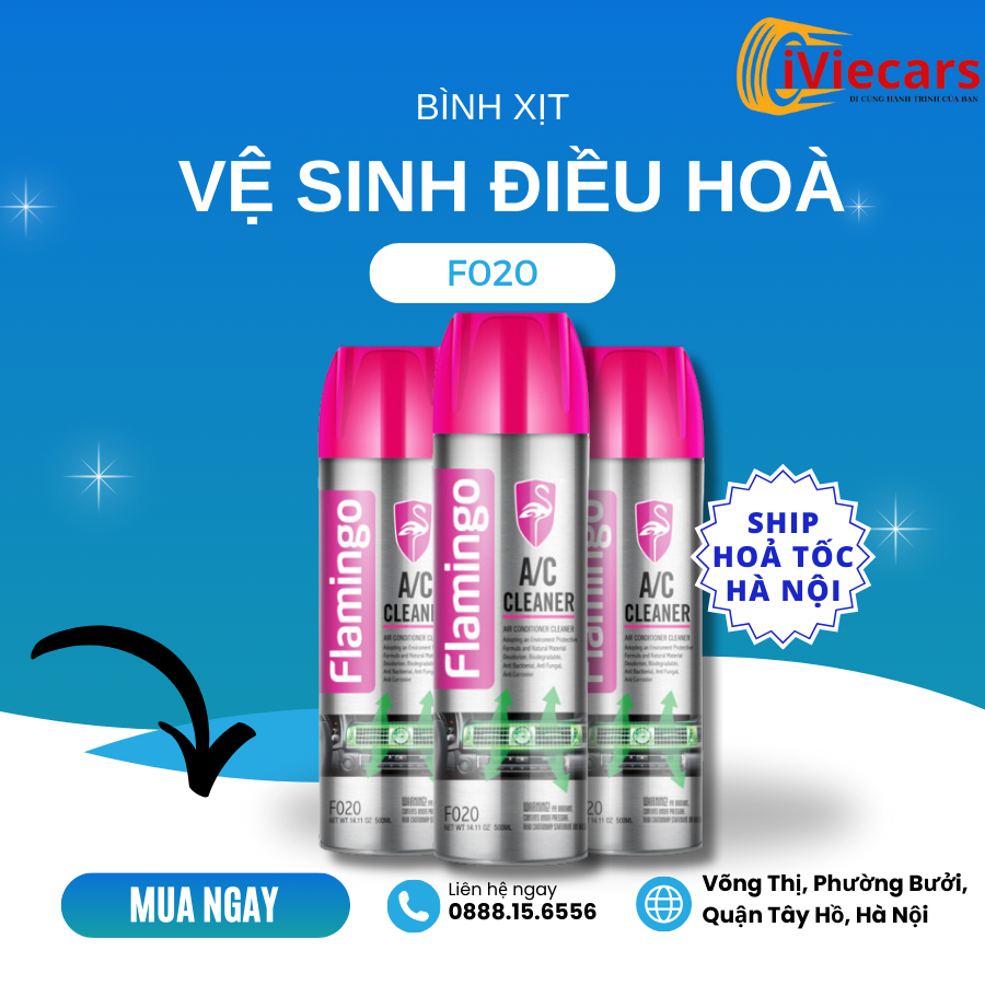 Chai Vệ Sinh Bụi Bẩn Vi Khuẩn Mùi Hôi Điều Hòa Ô Tô Flamingo F020 500ml ...