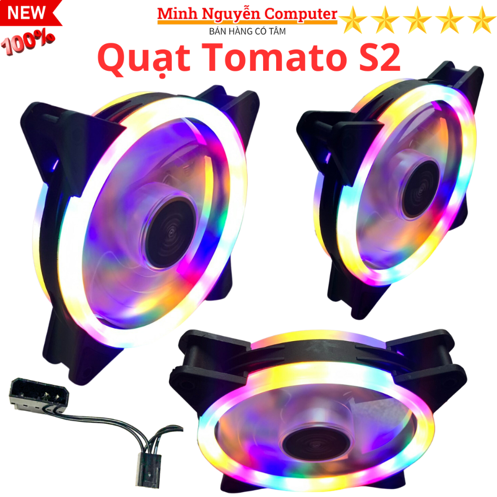 Quạt Tản Nhiệt, Fan Led RGB Coolmoon K8, Kích Thước 12cm Chuẩn 4Pin ...