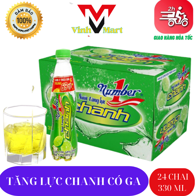 Tăng Lực Chanh Number One 1 Thùng 24 Chai 330 Ml | Shopee Việt Nam