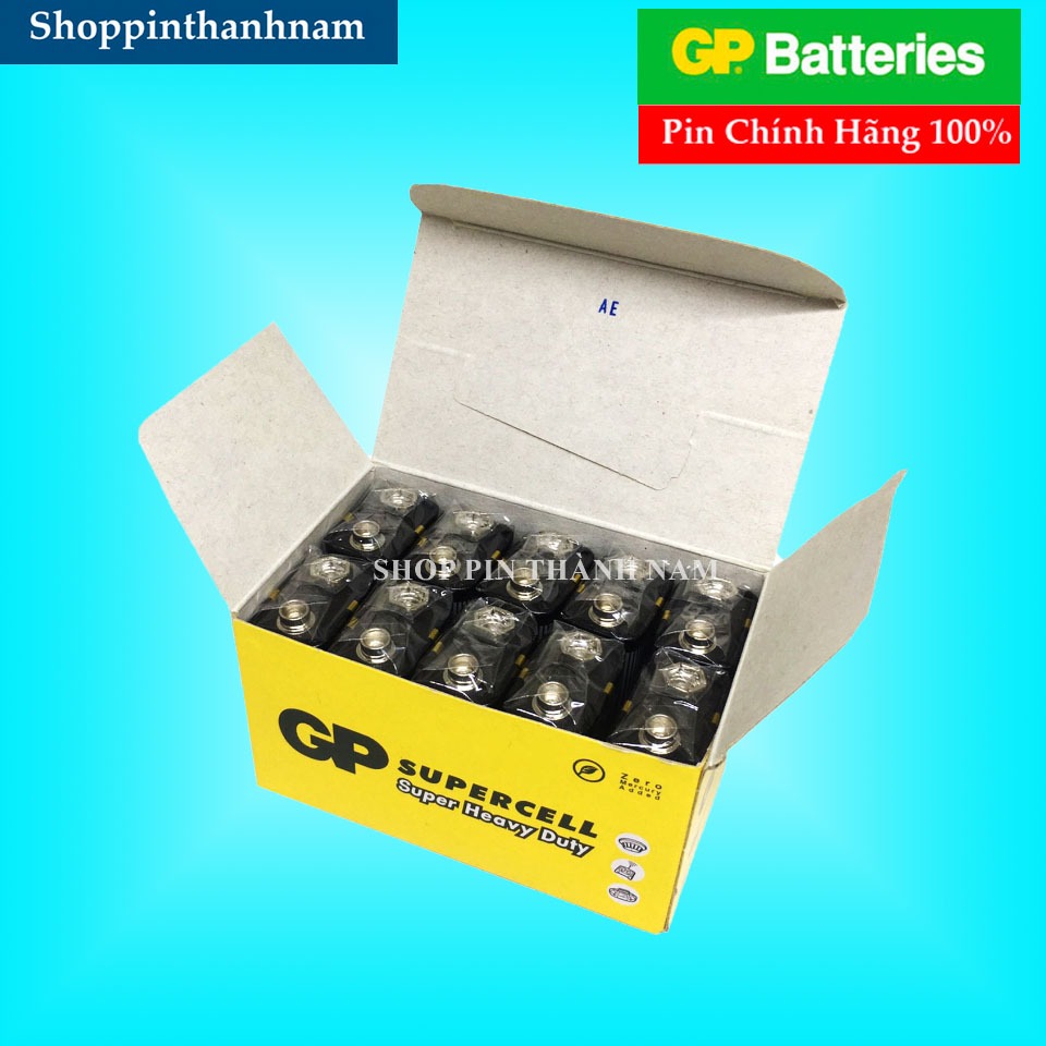 Hộp 10 Viên Pin 9V GP 6F22 Supercell Chính Hãng Chất Lượng Cao | Shopee ...