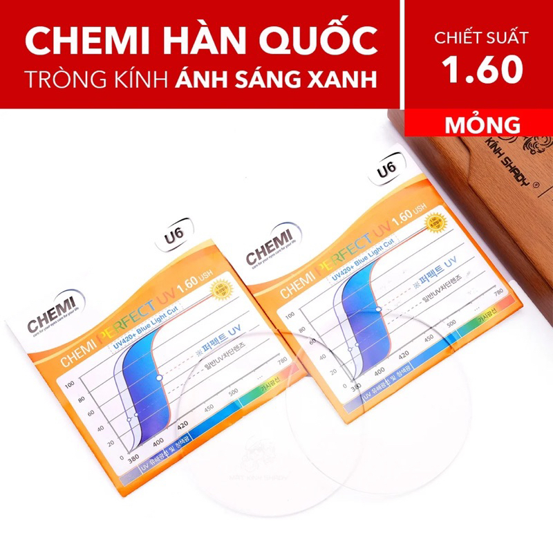 TRÒNG CẬN CHEMI UV U2-U6 CHIẾT SUẤT 1.56-1.67 SIÊU MỎNG CAO CẤP | Shopee Việt Nam