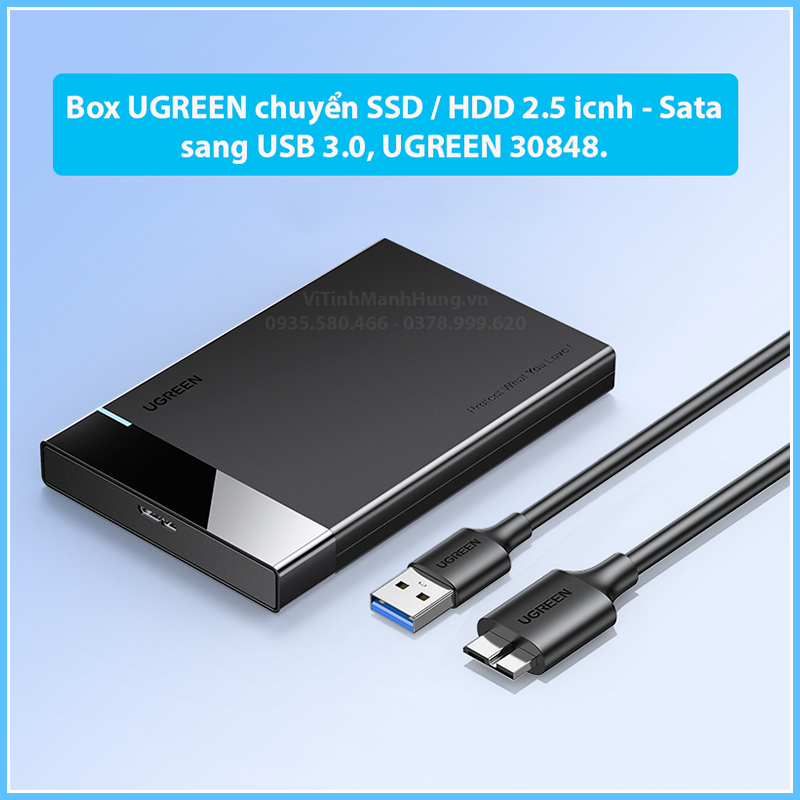 Box UGREEN chuyển SSD / HDD 2.5 inch – SATA sang USB 3.0 / Type C ...
