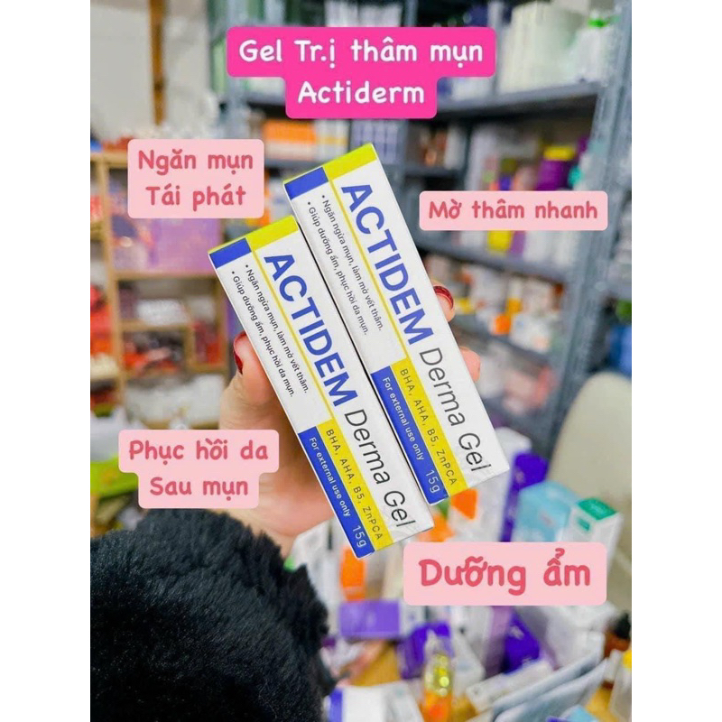 Gel giảm mụn và dưỡng ẩm da ACTIDEM Derma Gel 18g chính hãng | Shopee ...