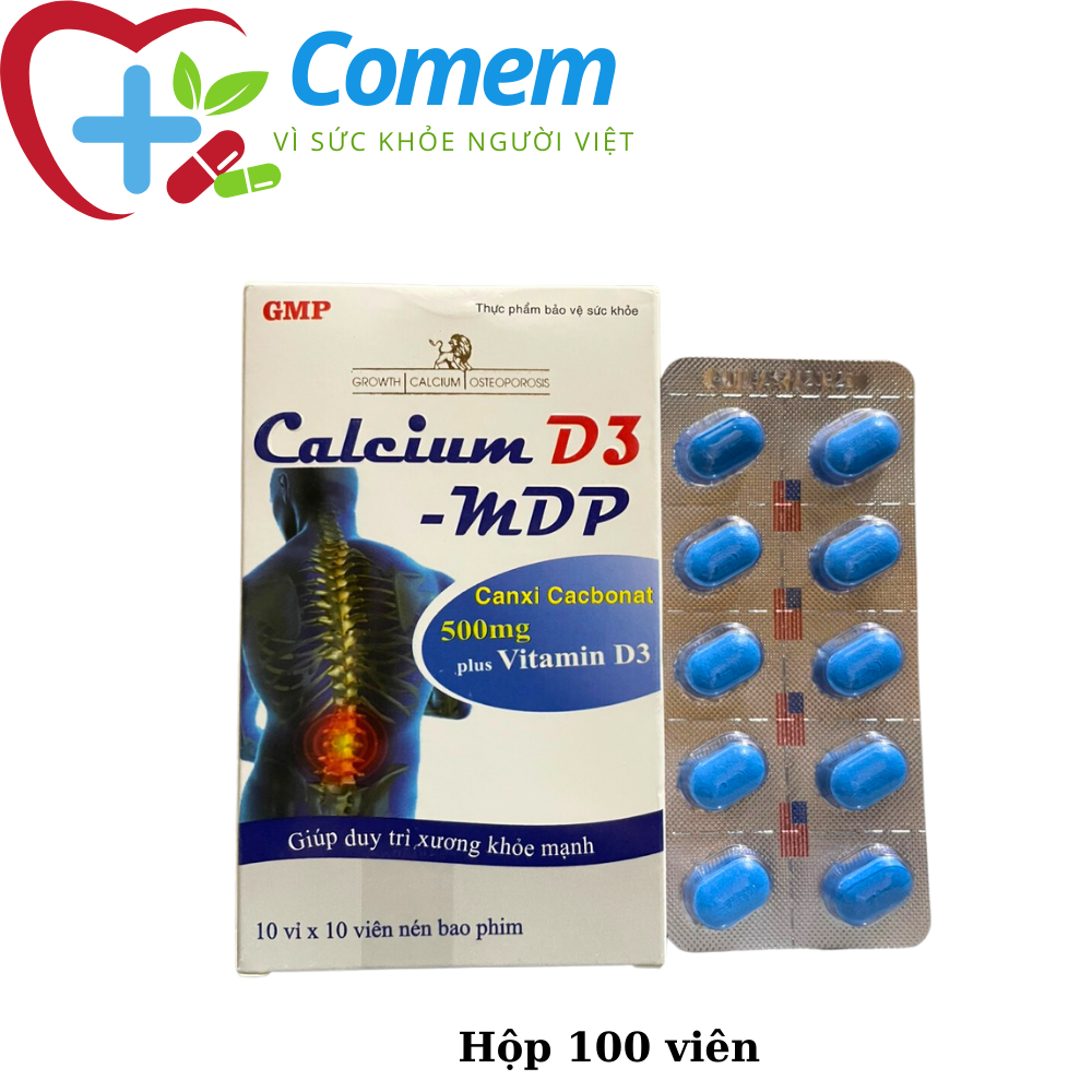 Calcium D3 MDP - Viên uống bổ sung Canxi / calci + vitamin D3, giảm còi ...