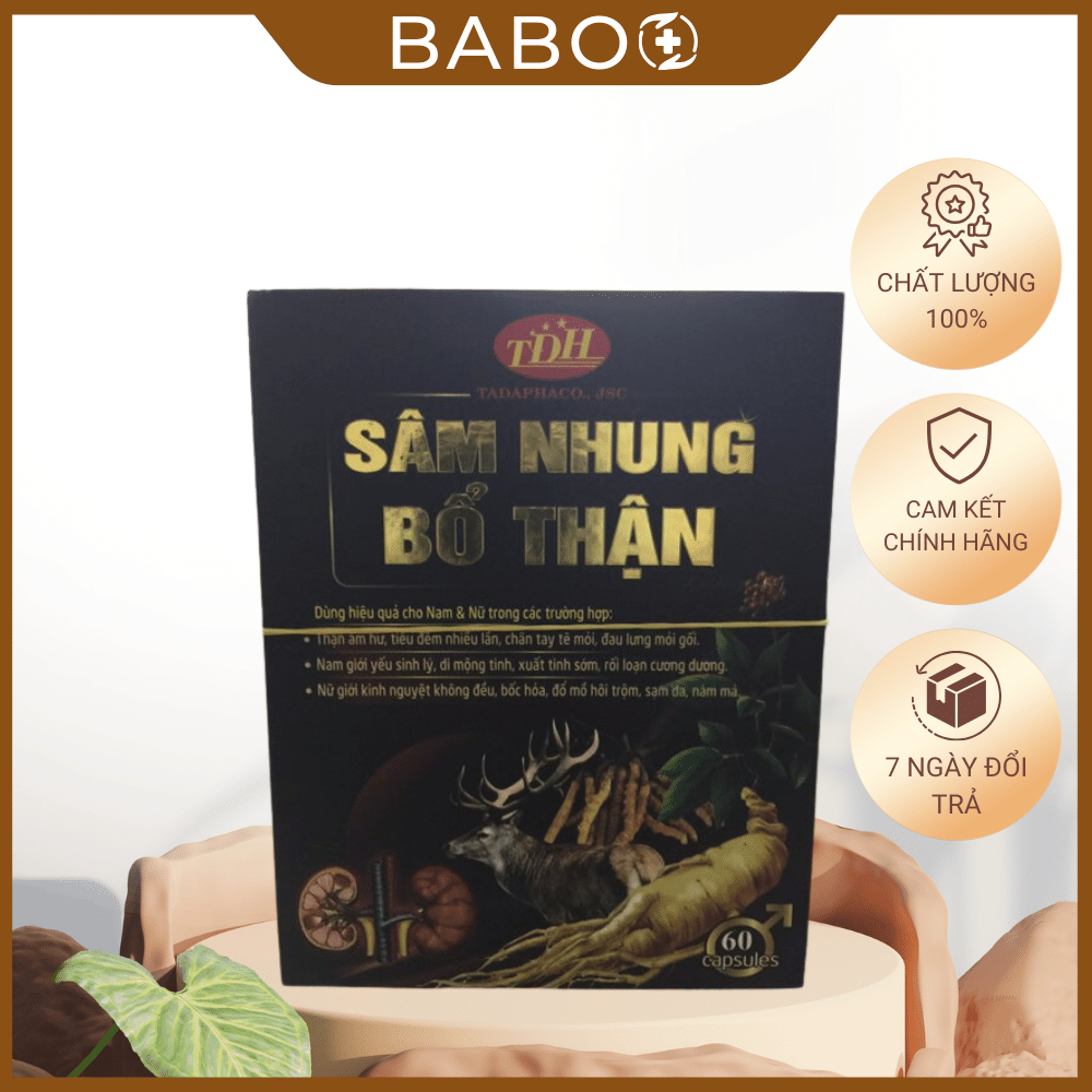 SÂM NHUNG BỔ THẬN TDH Tadaphaco - Hỗ trợ bồi bổ cơ thể, cải thiện chức ...