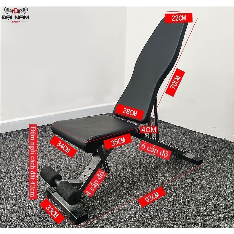 Ghế Tập Tạ Đa Năng Điều Chỉnh Độ Dốc AC-5003 Chịu Lực 200kg Chính Hãng ...