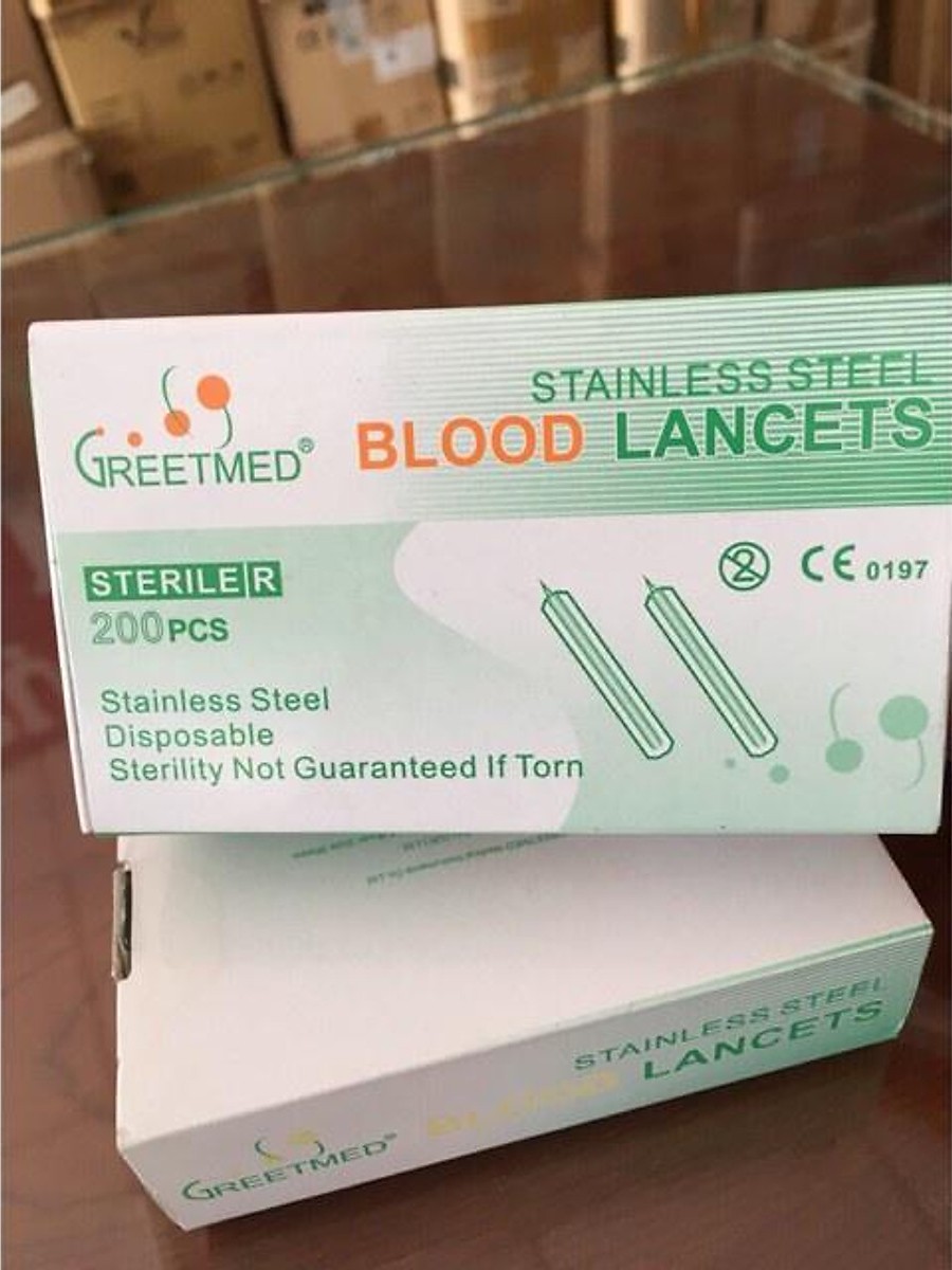 Kim chích mụn Blood Lancet hộp 200 cái thép carbon | Shopee Việt Nam