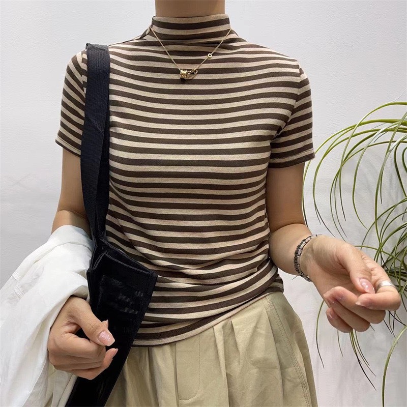 ÁO THUN DÀI TAY -CAO CỔ-KẺ NGANG BODY SANG TRỌNG PHONG CÁCH HÀN QUỐC | Shopee Việt Nam