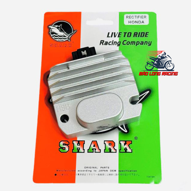 Sạc SHARK MẪU LỚN gắn xe máy WAVE DREAM 4 chấu Xăng Cơ chính hãng bảo ...