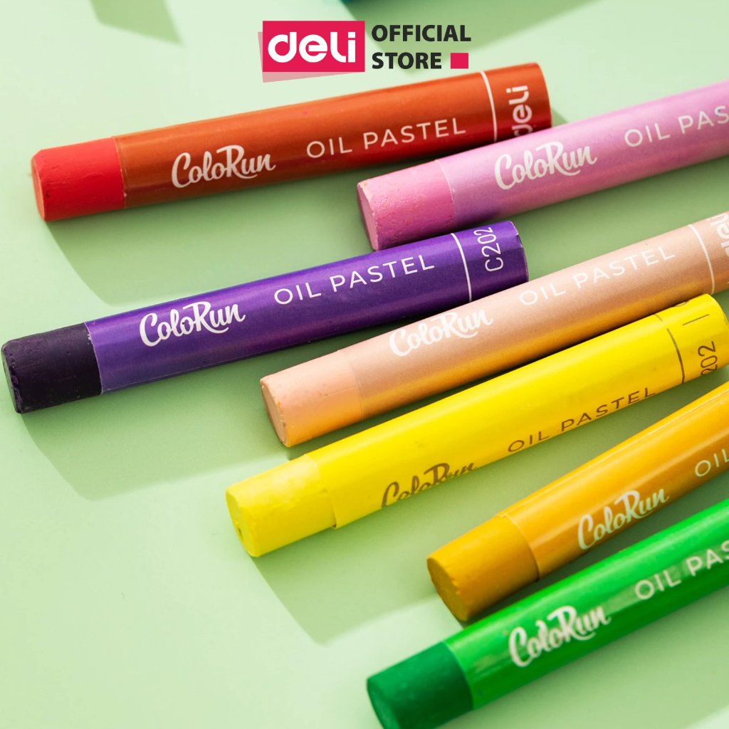 Bút Sáp Màu Dầu Học Sinh Deli - 12/18 Màu Siêu Mịn An Toàn Đậm Đều - Tô ...