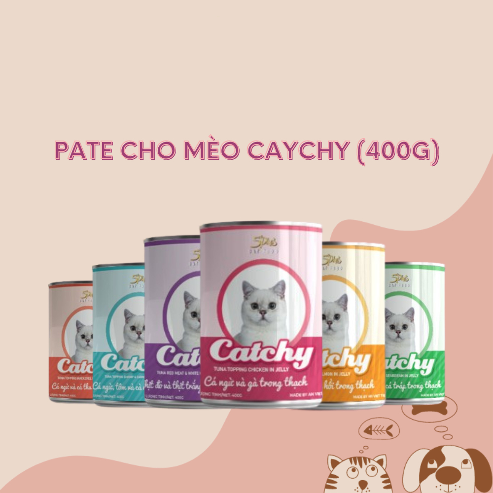 Pate Cho Mèo 5Plus Catchy Lon 400g | Shopee Việt Nam