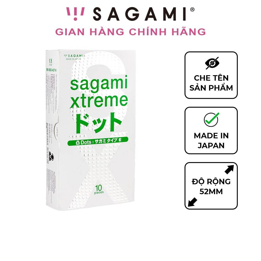 Bao cao su gai Sagami type e White Box - Hộp 10 bao | Shopee Việt Nam