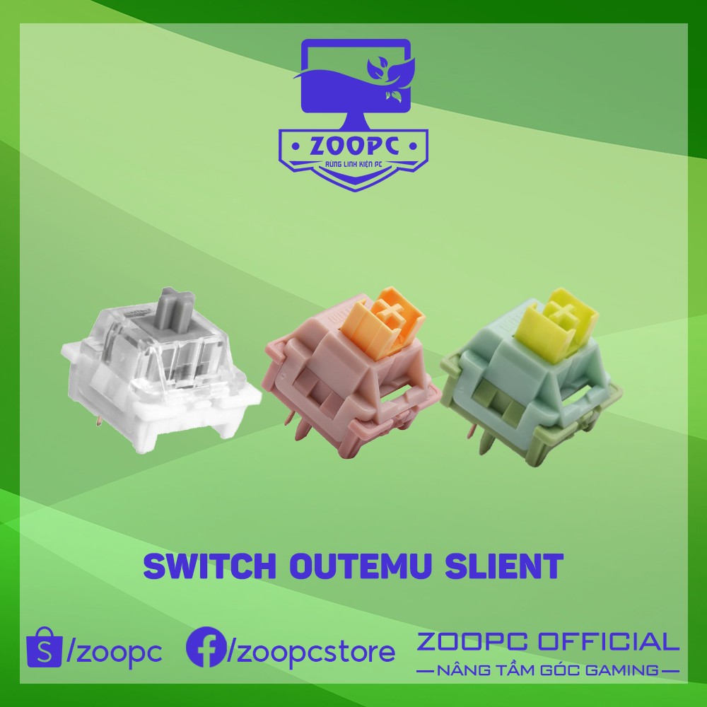 Switch Outemu Silent Lime Peach Gray White Yellow- Switch yên tĩnh không âm thanh - Có Hỗ Trợ ...