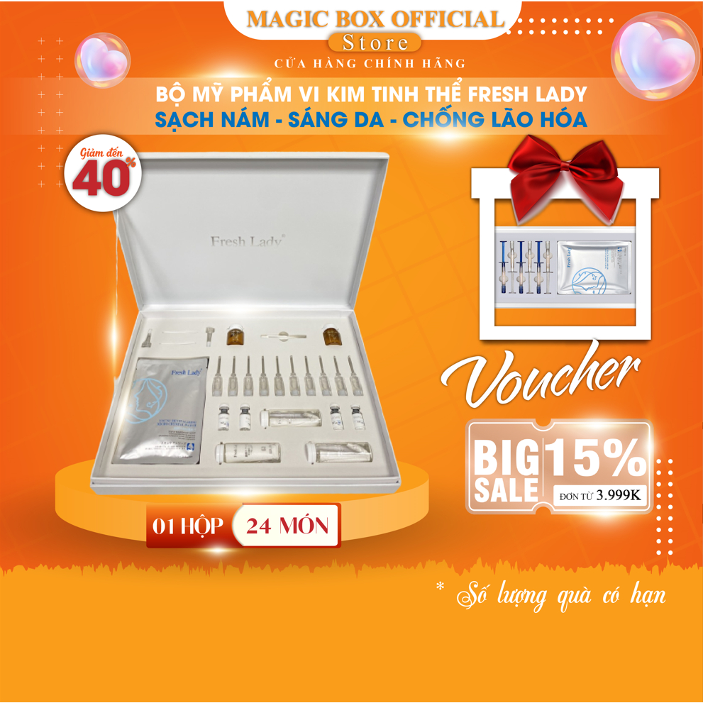 Bộ mỹ phẩm FRESH LADY 24 món xóa nám sáng da tức thì (tặng kèm set ...