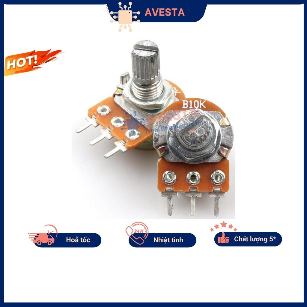 Chiết áp 10K chiết áp đơn WH148-B10K 15mm avesta | Shopee Việt Nam