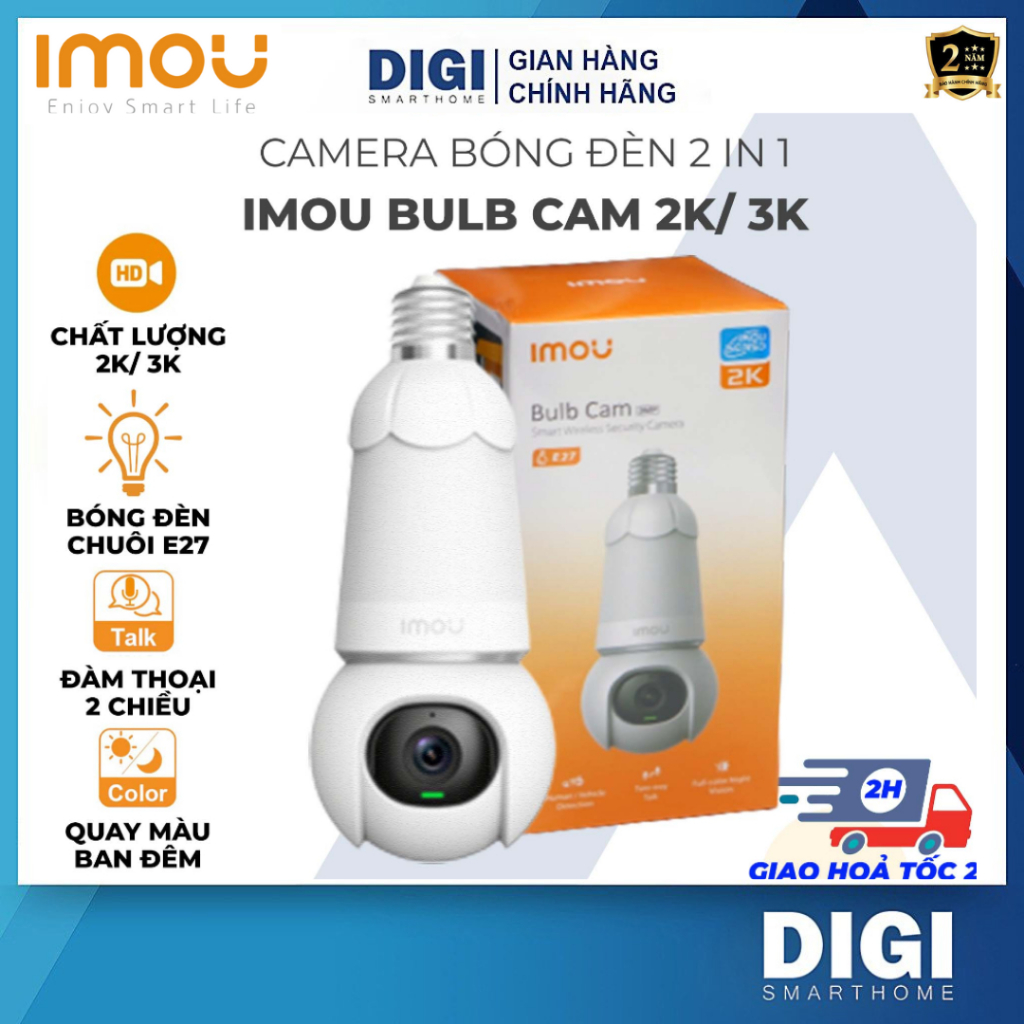 Camera WIFI Bóng Đèn Imou Bulb Cam IPC-S6DP-5M0WEB 5MP 3K | IPC-S6DP ...
