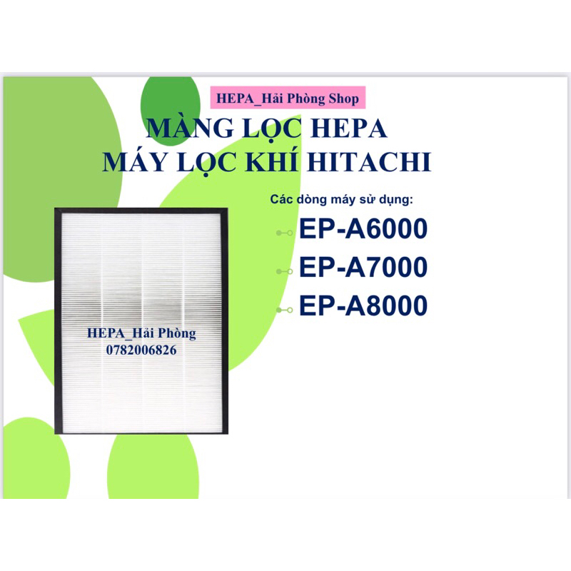 MÀNG LỌC KHÔNG KHÍ HEPA HITACHI EP-A6000,A7000,A8000 | Shopee Việt Nam