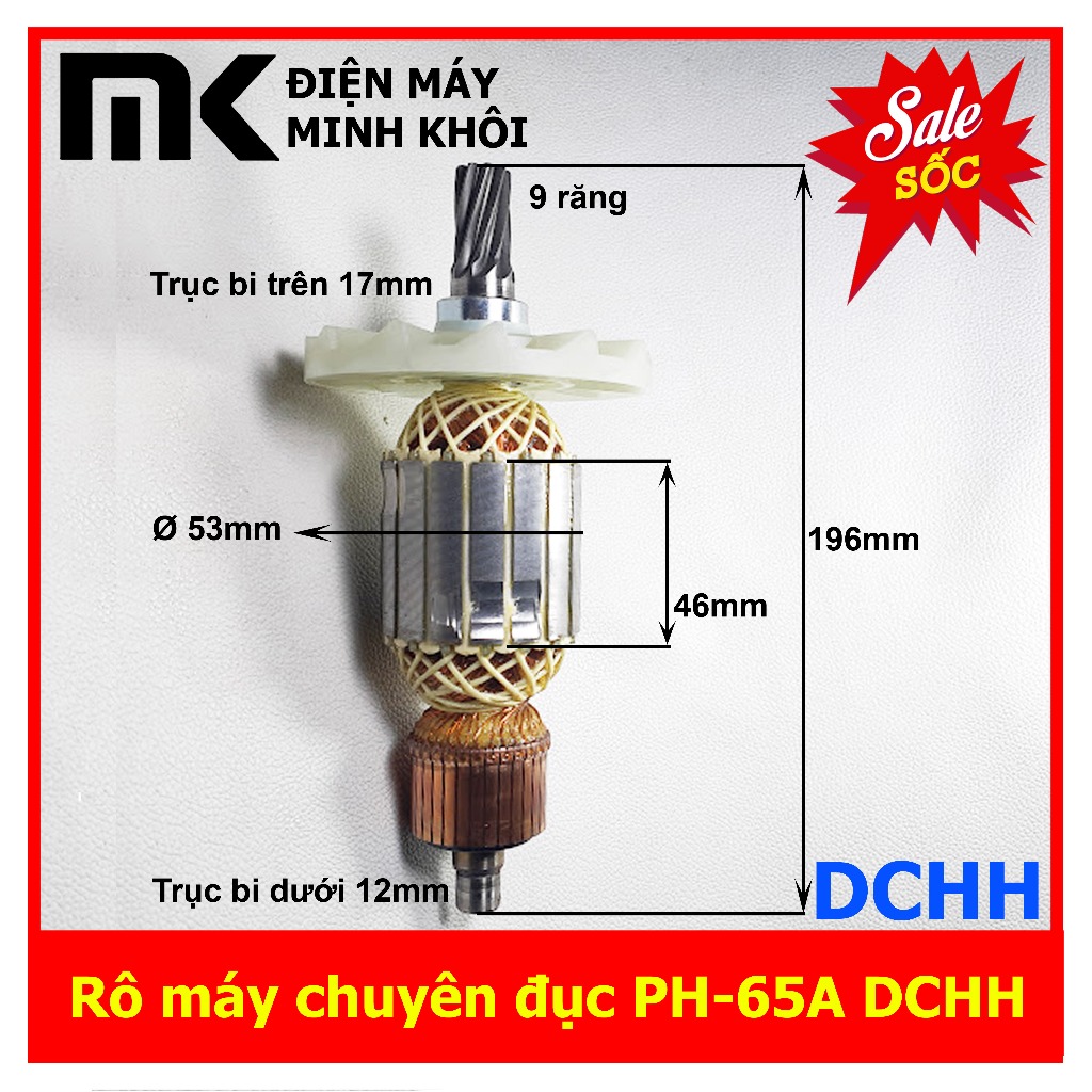 Rô máy chuyên đục bê tông PH65A 9 răng (DCHH) | Shopee Việt Nam