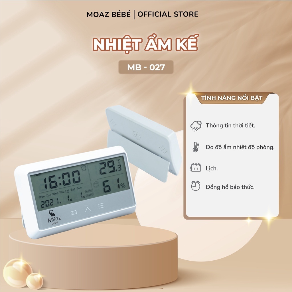 MÁY HÚT BỤI GIƯỜNG NỆM MB037 MOAZ BÉBÉ MB-037 & NHIỆT ẨM KẾ MB027 ...