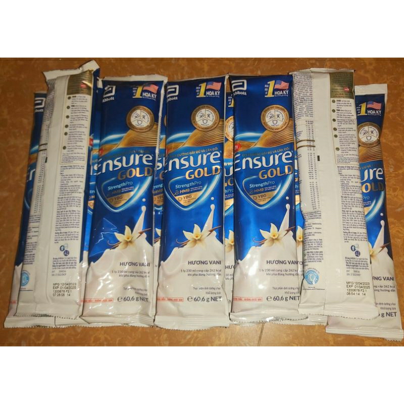 Sữa gói ensure gold hàng sample date mới nhất 60,6g | Shopee Việt Nam