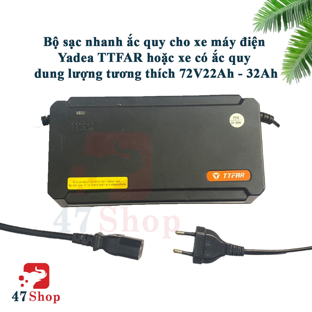 Bộ sạc nhanh ắc quy cho xe máy điện Yadea TTFAR hoặc xe có ắc quy dung ...