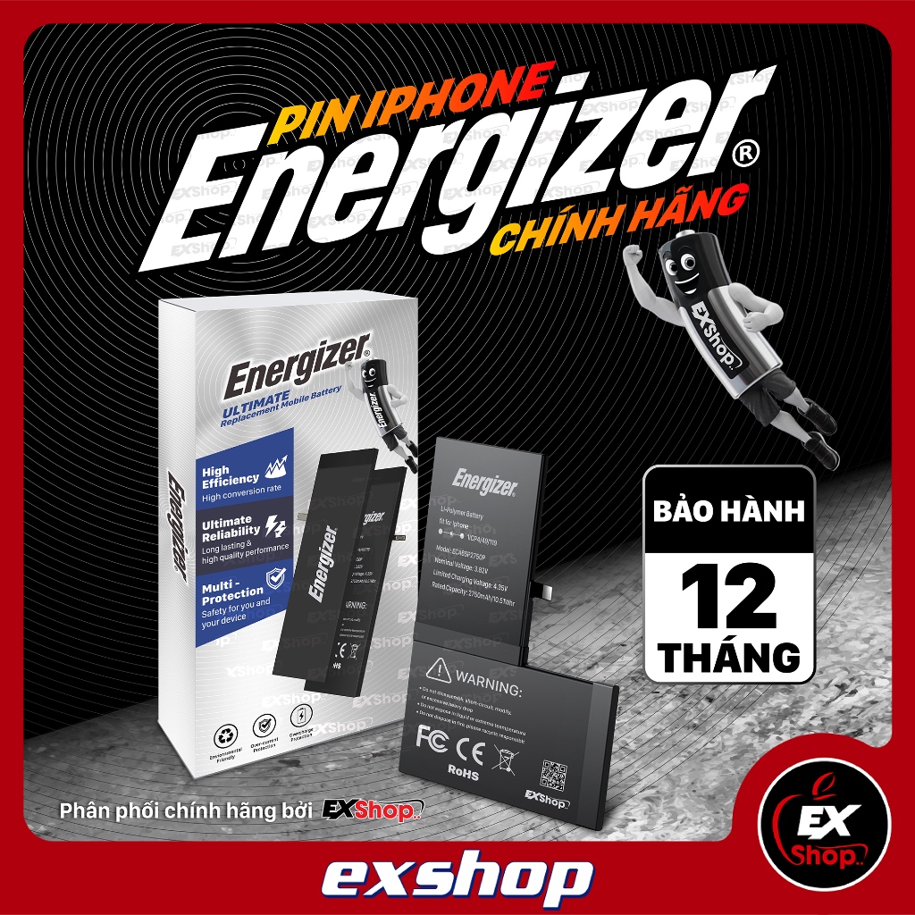 [HÀNG CHÍNH HÃNG] Pin Energizer cho iPhone - BẢO HÀNH 12 THÁNG | Shopee Việt Nam