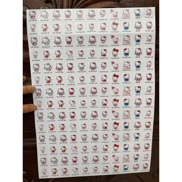 Sticker Hello Kitty khen thưởng '' CÔ KHEN CON - CON HỌC TỐT ...