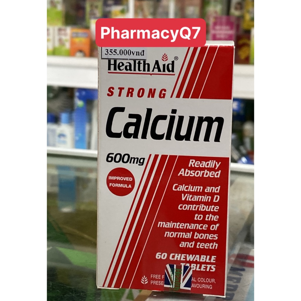 Viên Uống Bổ Sung Canxi- D3 HEALTHAID STRONG CALCIUM 600MG (Hộp 60 viên ...