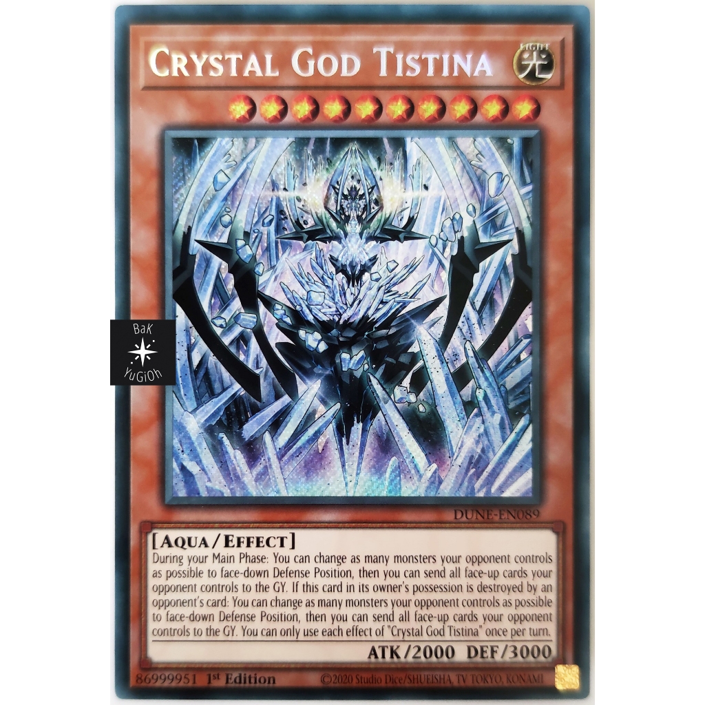 [BaK Yu-Gi-Oh!] [Thẻ Bài Chính Hãng] Crystal God Tistina |EN| Secret ...