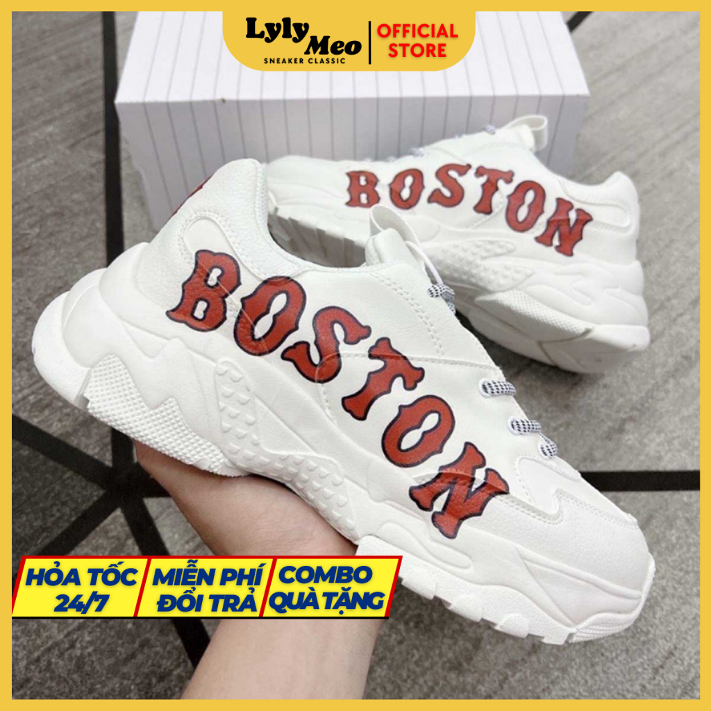 Giày sneaker nam nữ MLB big ball chunky Boston, Giày MBL Boston đỏ bản ...