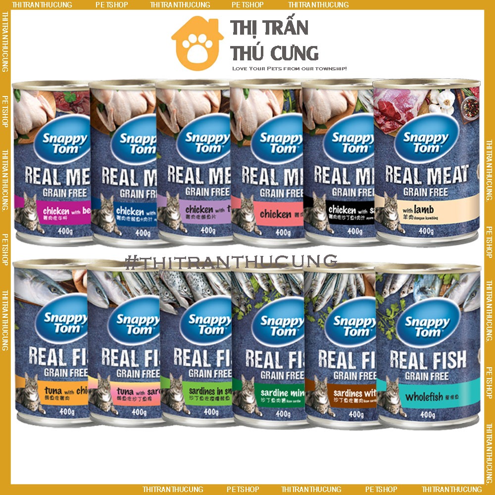 Pate Snappy Tom Real Fish Grain Free Lon 400g Cho Mèo - Pate Siêu Cá Thật Đầy Đủ Dinh Dưỡng ...
