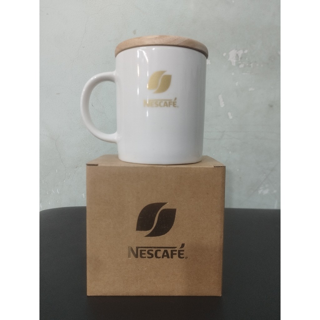 Ly sứ nắp gỗ Nescafe (có hộp) | Shopee Việt Nam