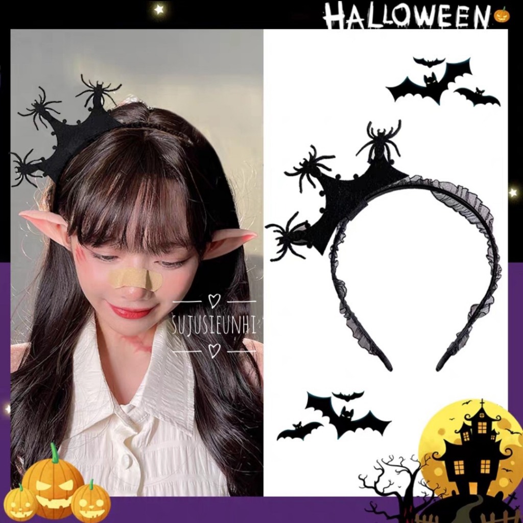 22 Mẫu Phụ Kiện Bờm Tóc Băng đô Hình Cánh Quỷ Mũ Mèo Bí Ngô Nhện Halloween Shopee Việt Nam