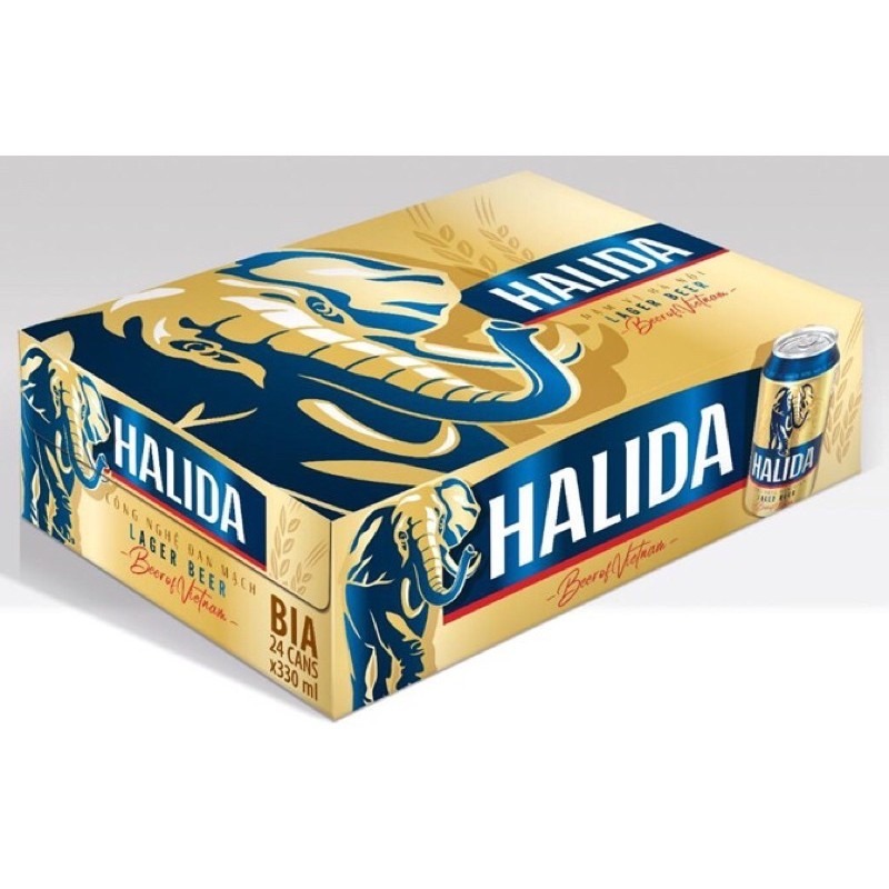 Thùng bia Halida 330ml x 24 lon | Shopee Việt Nam