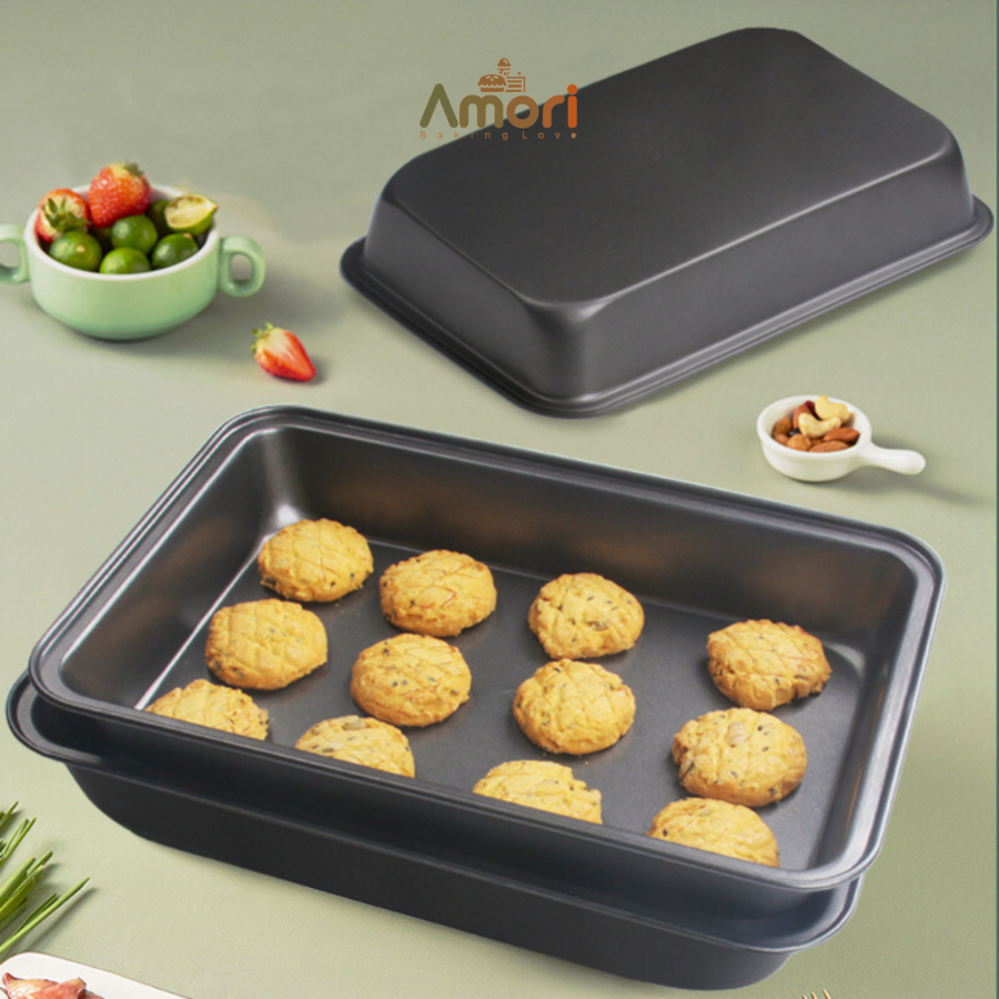 Khay Nướng, Khuôn Nướng Bánh Hình Chữ Nhật Thép Carbon Chống Dính KB04 | Shopee Việt Nam