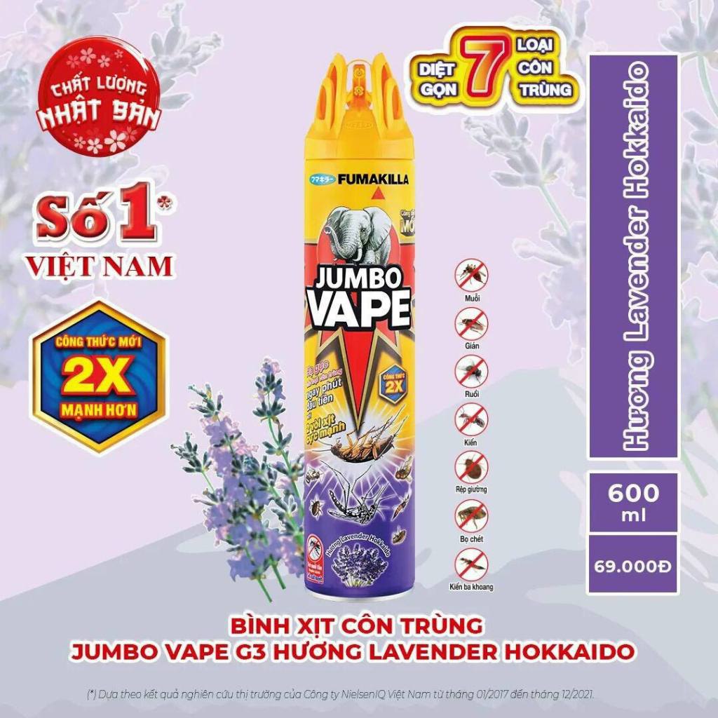Bình Xịt Muỗi & Côn Trùng 2 Vòi Jumbo Vape Chai 600ml | Shopee Việt Nam