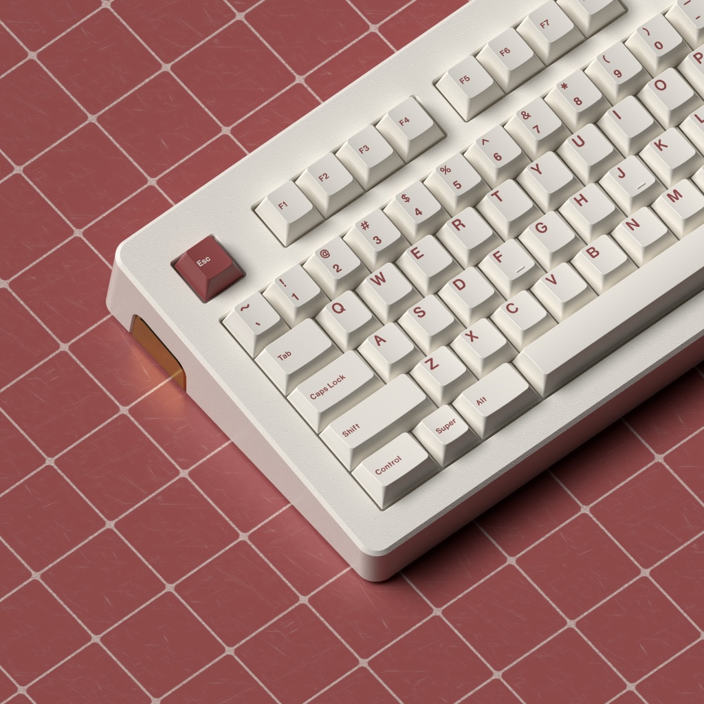 Keycap JKDK RoW - Red on White - Cherry Profile - PBT Dyesub | Shopee ...