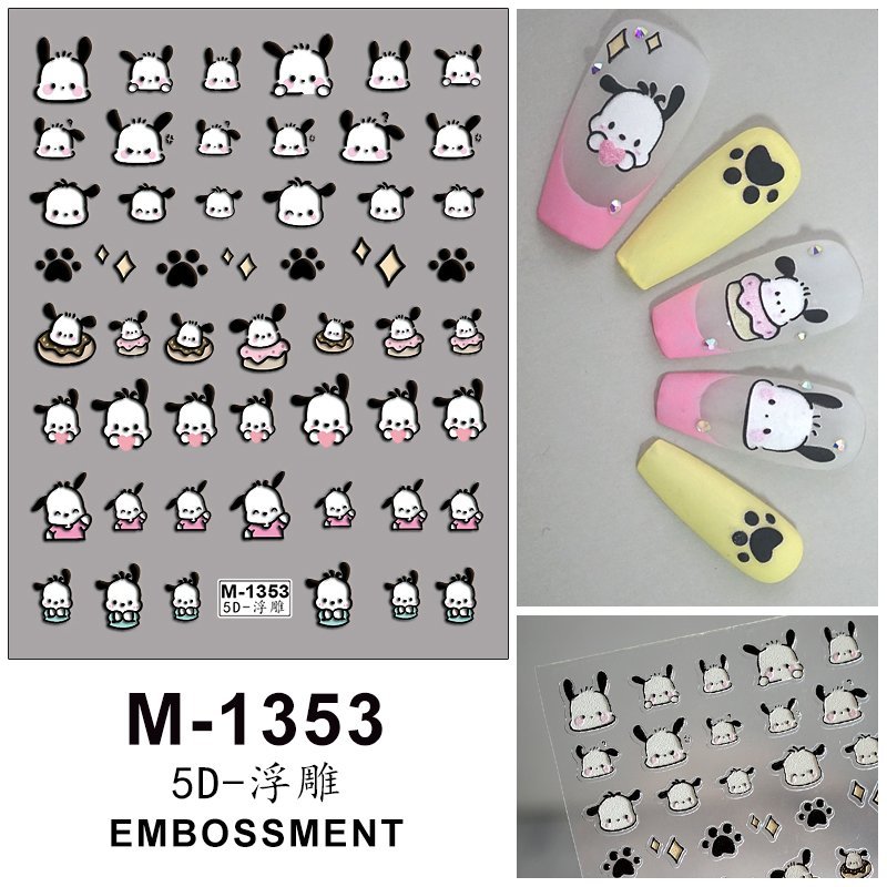 Sticker dán móng nổi 5D chuyên dùng làm nail 2 | Shopee Việt Nam