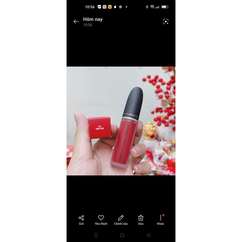 𝐒𝐨𝐧 𝐤𝐞𝐦 𝐌𝐚𝐜 𝟗𝟕𝟓 𝐑𝐮𝐛𝐲 𝐁𝐨𝐨 màu đỏ cherry 🍒💋Đ | Shopee Việt Nam