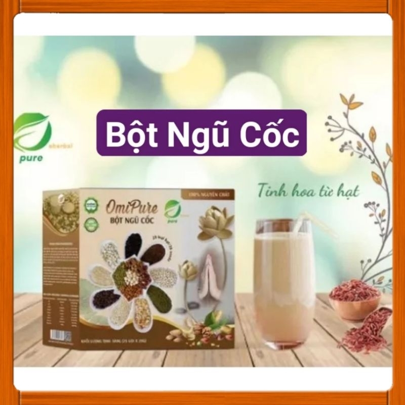 Bột Ngũ Cốc OmiPure Eherbal 29 loại hạt hộp 500g ( 25 gói x 20g ...