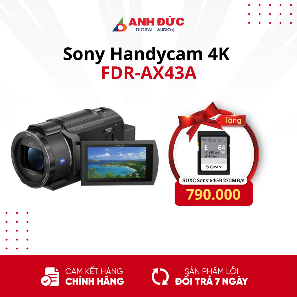 Máy Quay Phim KTS 4K Sony Handycam FDR-AX43A - Hàng Chính Hãng | Shopee ...