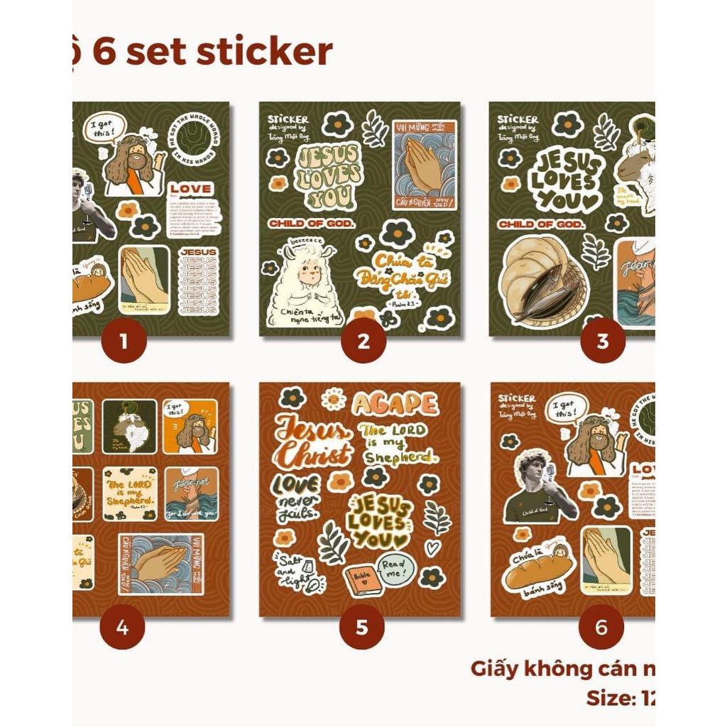 Bộ Stickers Cơ Đốc By Tàng Mật Ong | Shopee Việt Nam