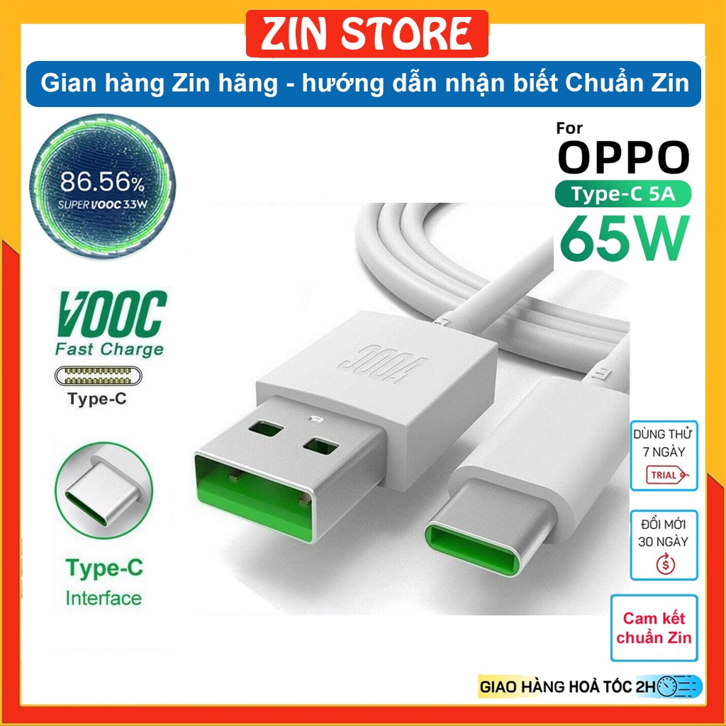 Cáp sạc nhanh Super VOOC, Super Dart Chính Hãng OPPO Type -C 6A, Realme | Shopee Việt Nam