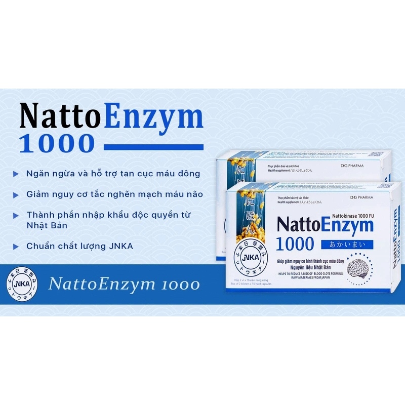 NattoEnzym 1000 giảm nguy cơ hình thành cục máu đông,ngăn ngừa đột quỵ ...