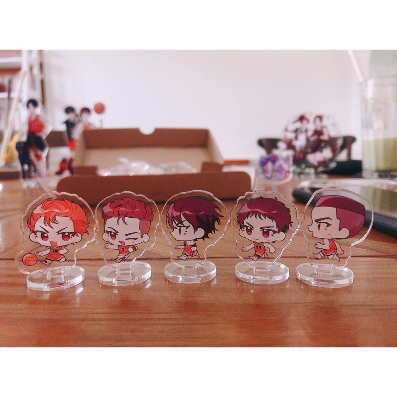 Mô hình standee Slam Dunk mini đội Shohoku (Hanamichi, Ryota, Rukawa ...